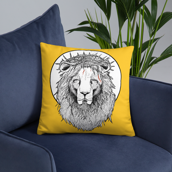 Lion of Nazareth Yellow Pillow – Christian System